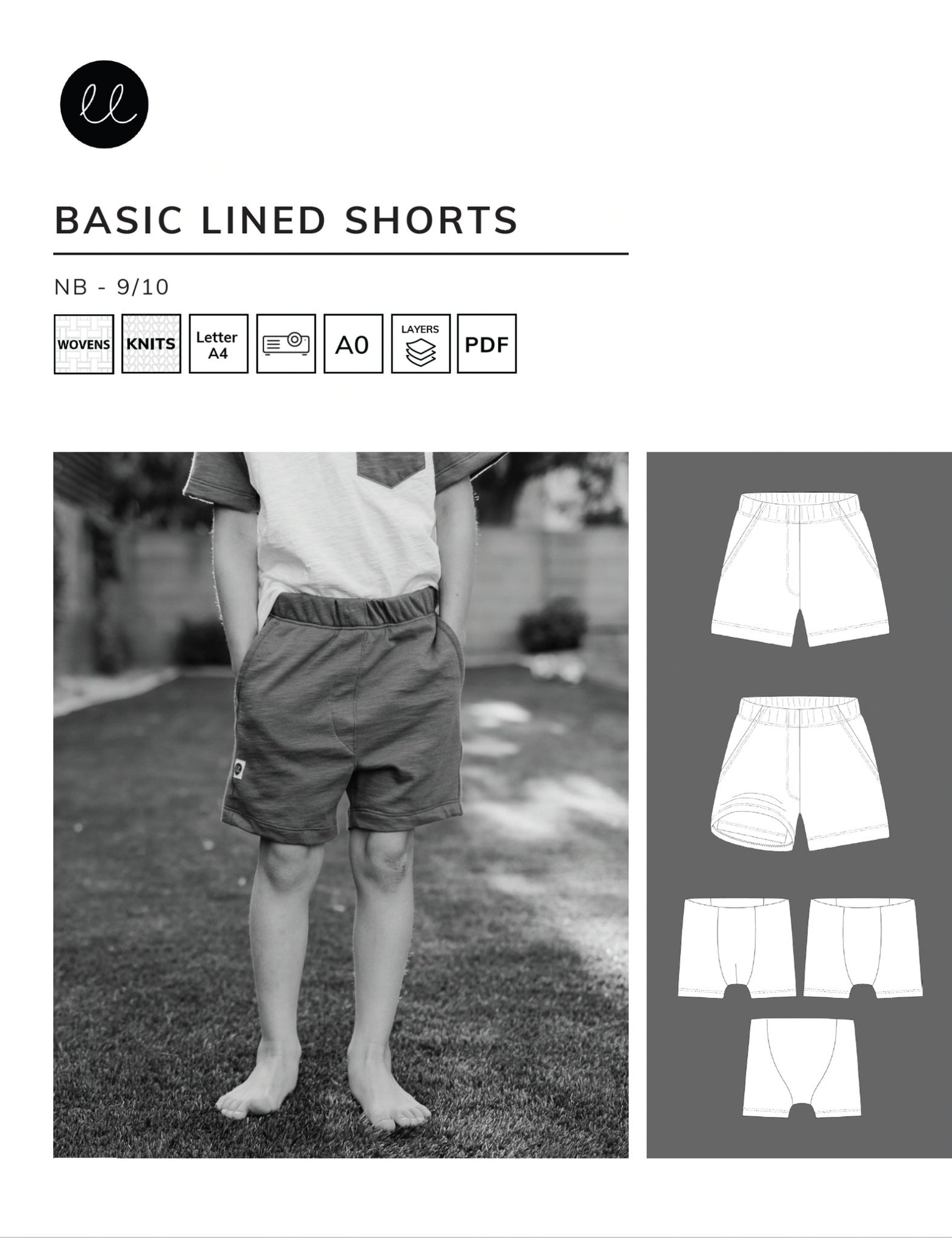 Basic Lined Shorts – Lowland Kids
